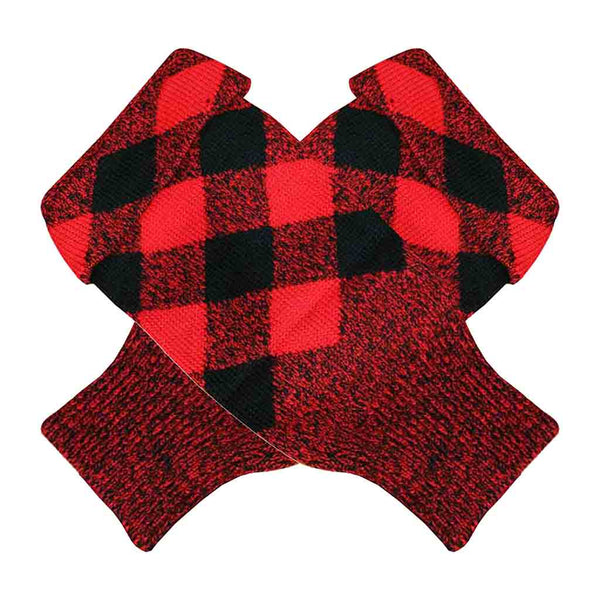 Scottish Hose Top Red and Black Diced Traditional Bottom less Socks ...