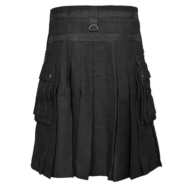 Fashion Utility Kilt Designer Cargo Kilt with Removable Apron & Chains ...